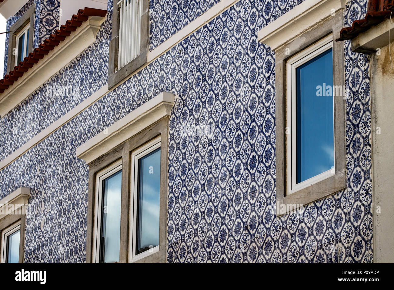 Old blue tiled house facade hi-res stock photography and images - Alamy