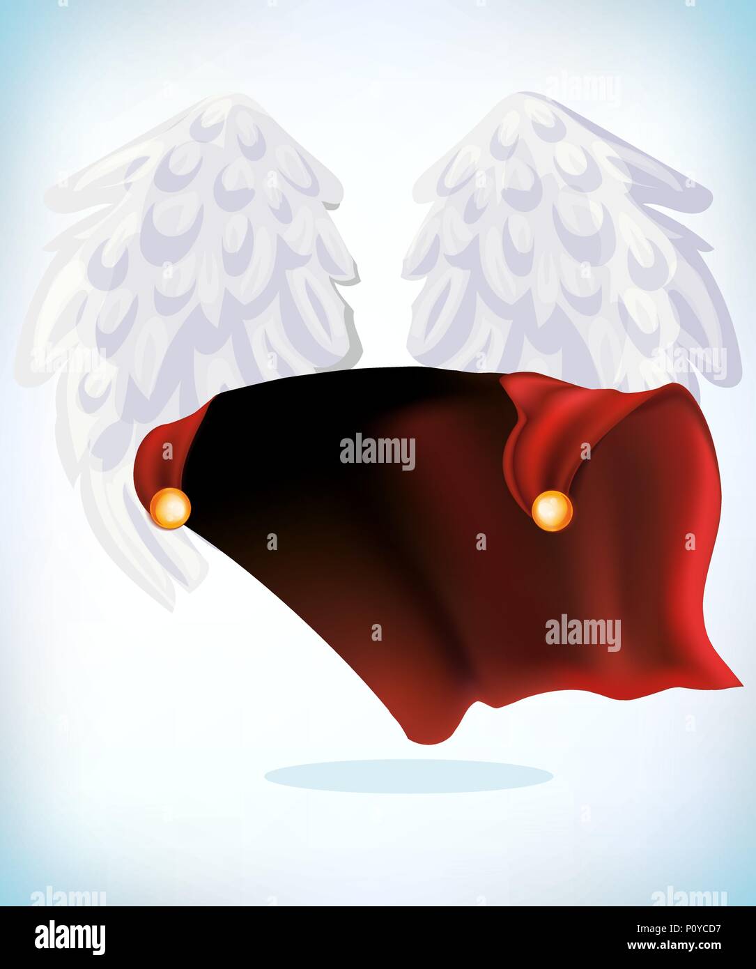 angel wings. Masquerade costume. Carnival or Halloween Cartoon Vector ...