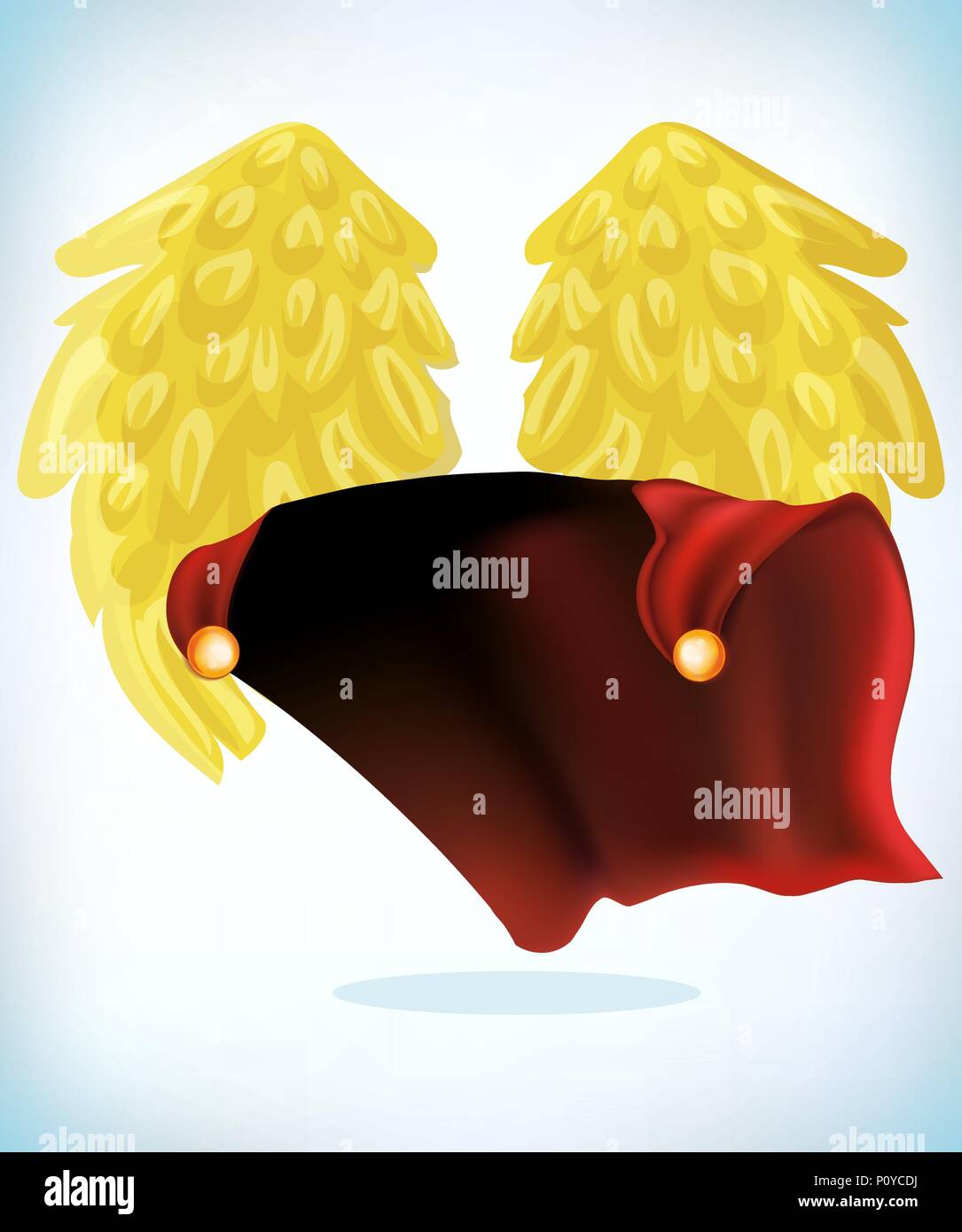 angel wings. Masquerade costume. Carnival or Halloween Cartoon Vector ...