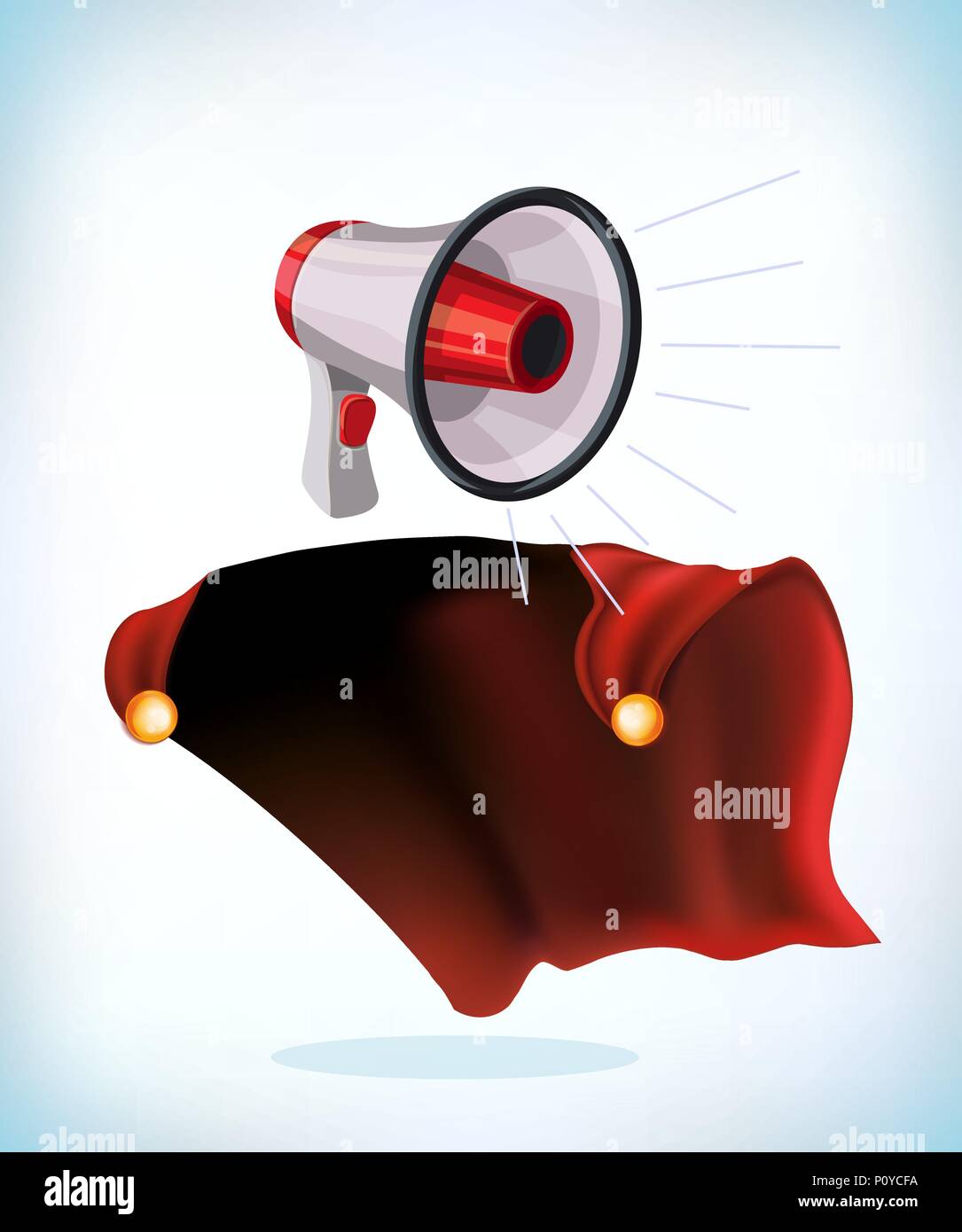 Person speaking bullhorn Stock Vector Images - Alamy