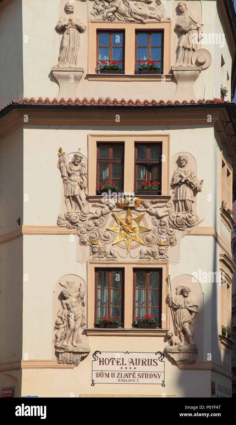 Czech Republic, Prague, House at the Golden Well Stock Photo - Alamy