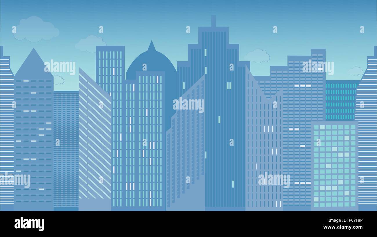 Cityscape panoramic view Stock Vector Images - Alamy