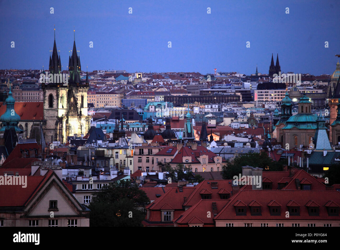 Czech Republic, Prague, skyline Stock Photo - Alamy
