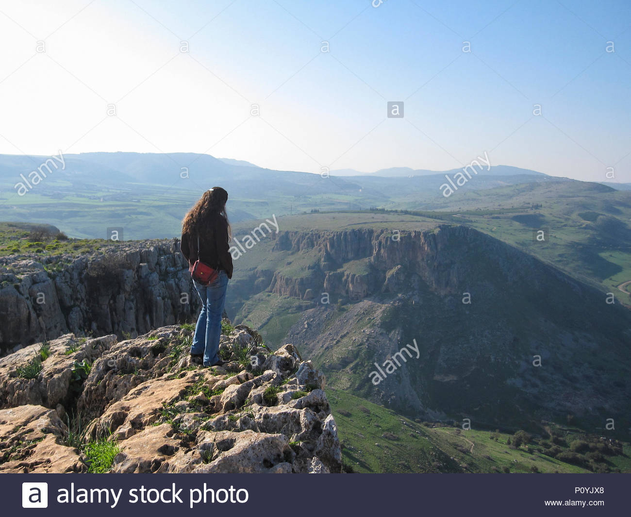 Looking Down High Cliff On Stock Photos & Looking Down High Cliff On ...
