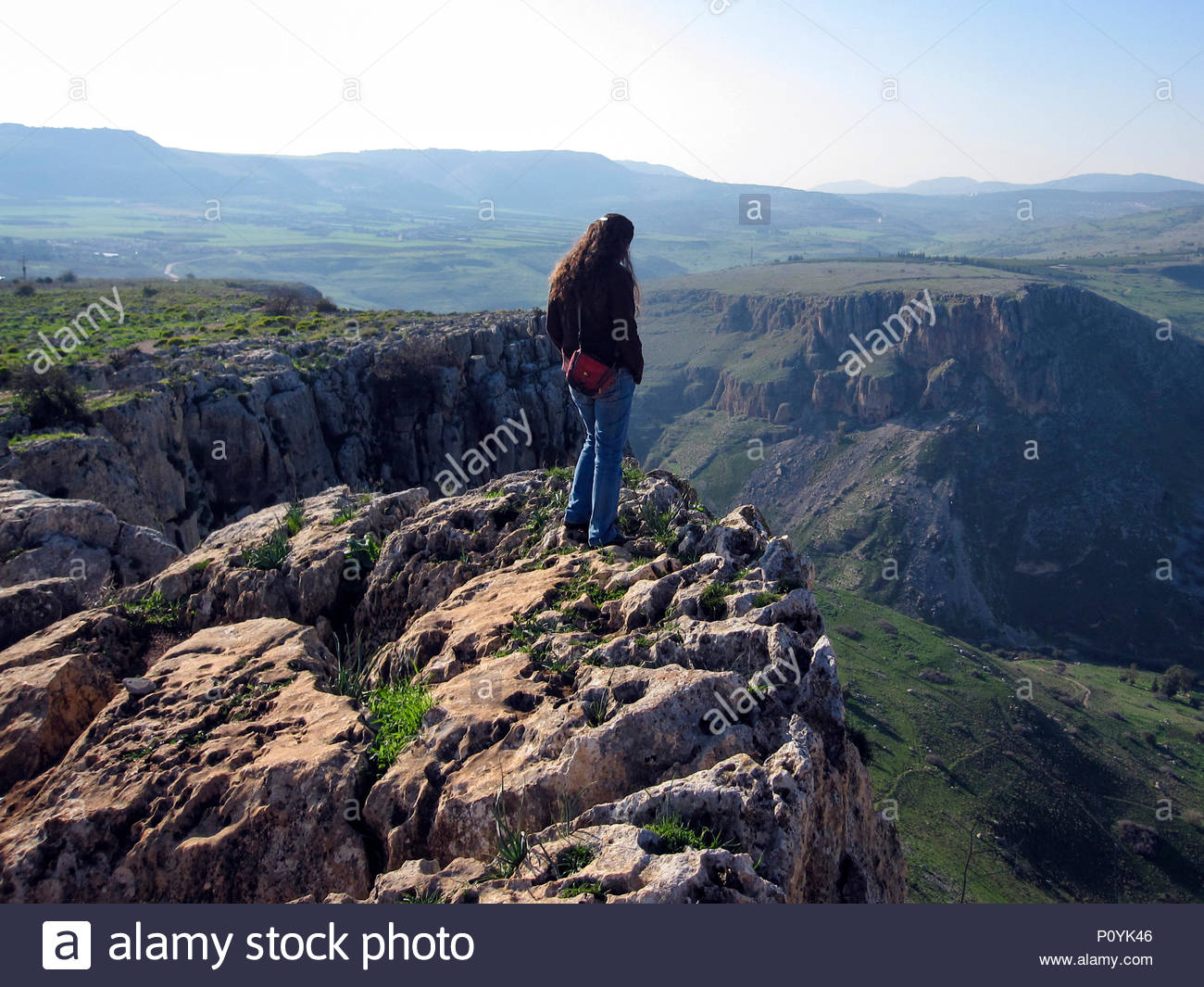 Looking Down High Cliff On Stock Photos & Looking Down High Cliff On ...