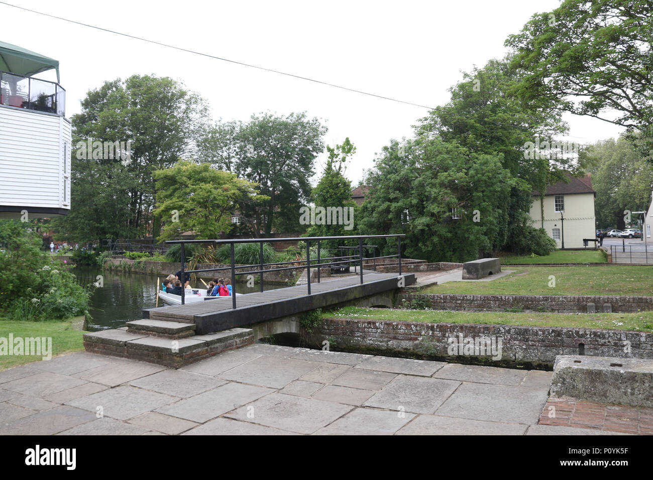The River Stour (Great Stour), section near Abbots Mill Garden in ...