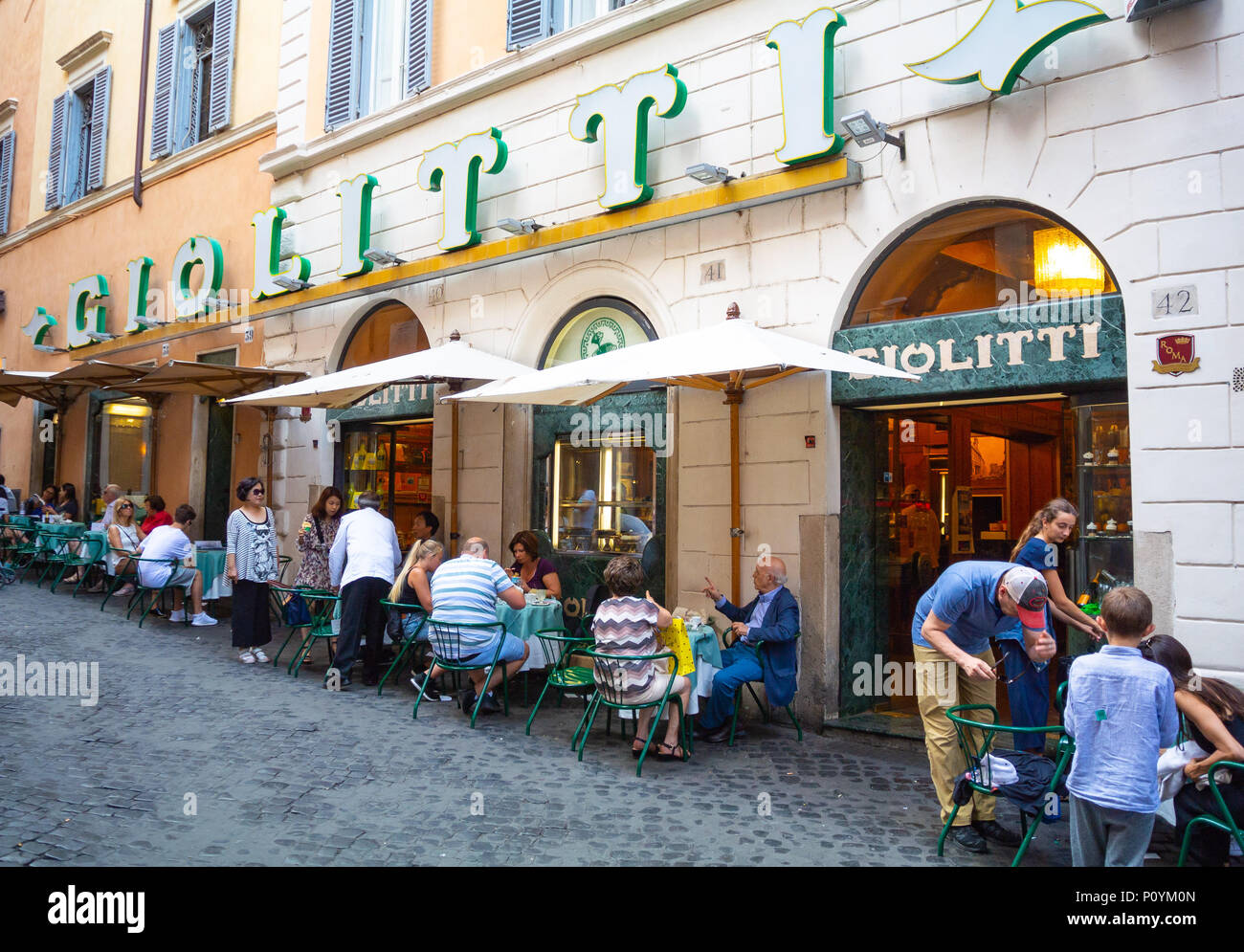 Rome, Lazio, Italy, The store front of Giolitti, one of the oldest ...