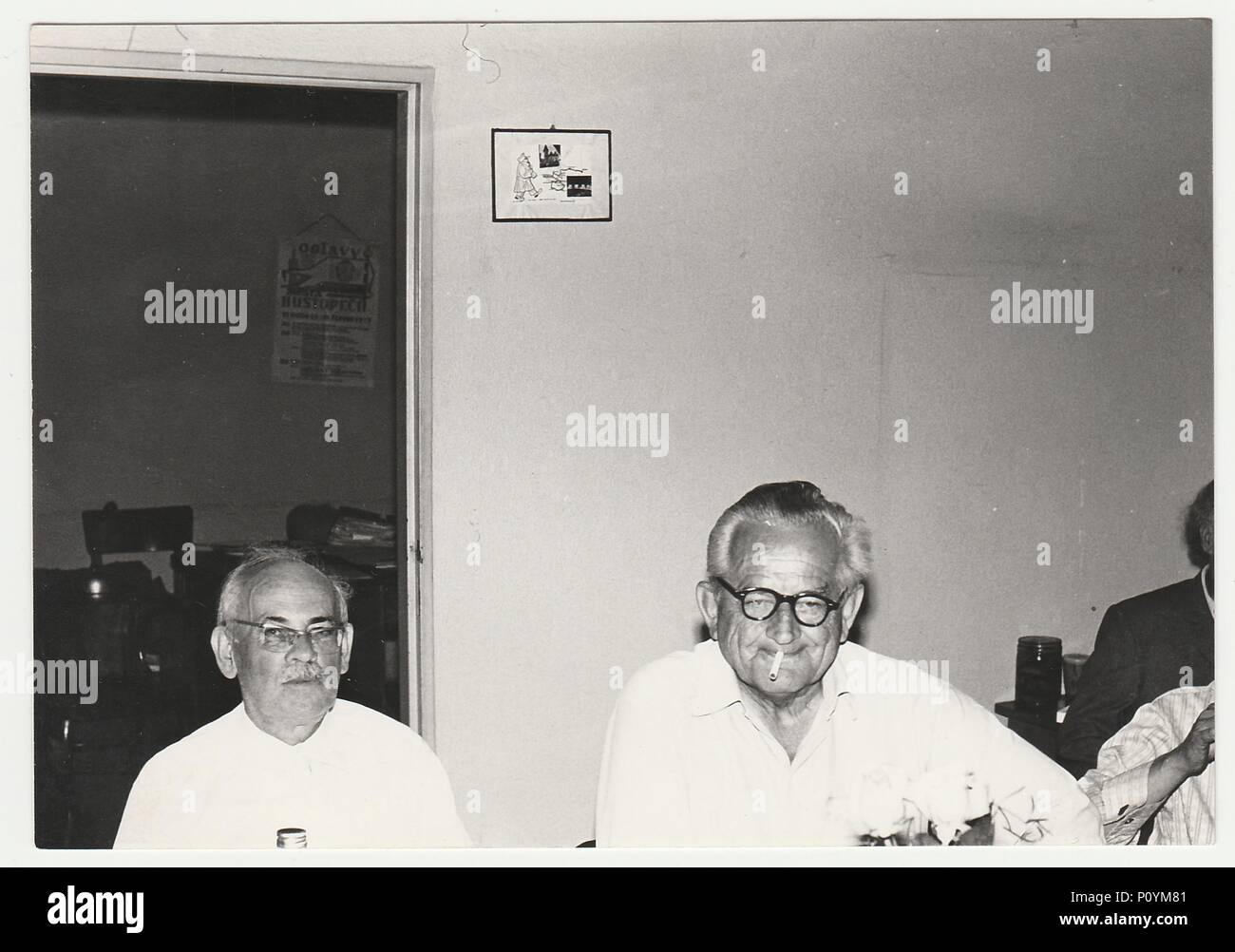 THE CZECH SOCIALIST REPUBLIC, CIRCA 1980s: Vintage photo shows men in ...