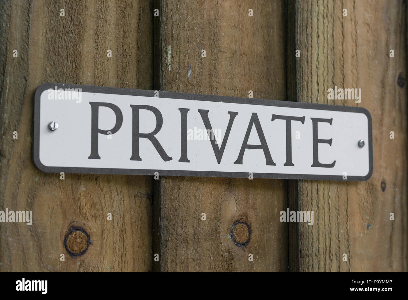 Private sign on wooden fence. Email and data privacy concept Stock ...