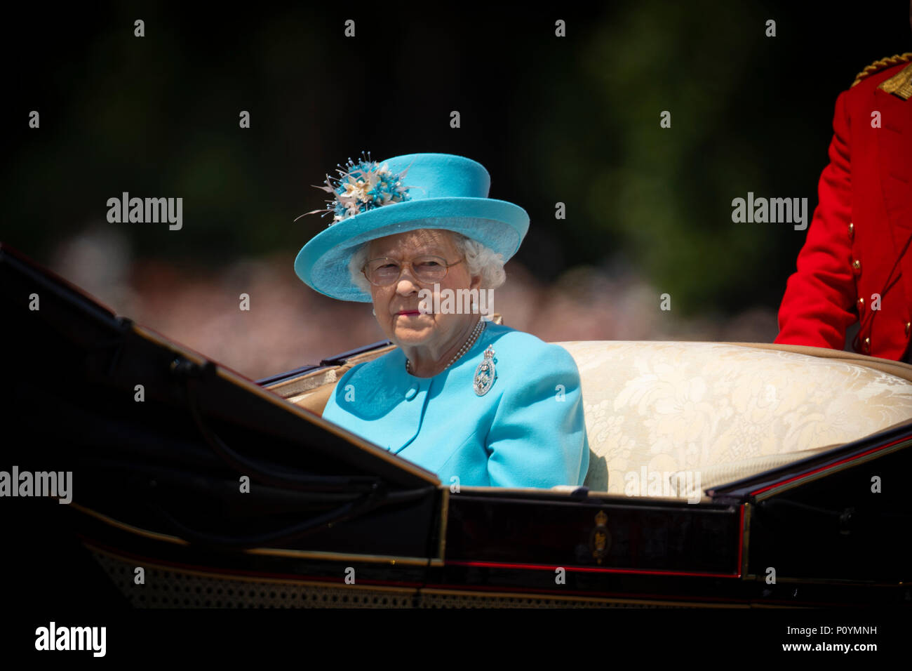9th June 2018 London UK Britain's Queen Elizabeth leads the British ...