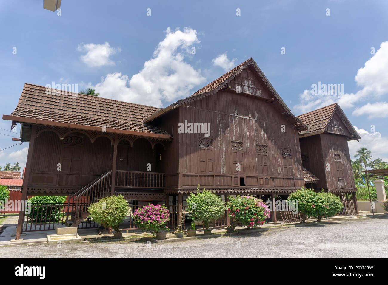 Traditional Malay House typically built by materials from nature such ...