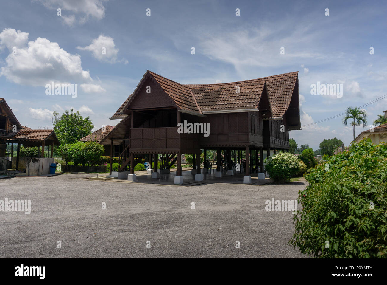 Traditional Malay House typically built by materials from nature such ...