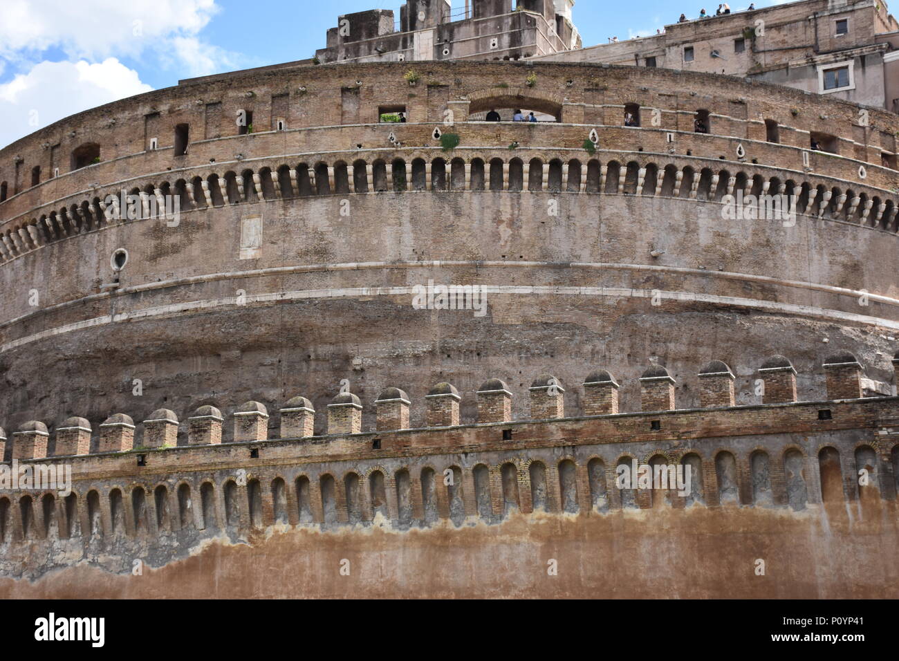 Italy, Rome, 17 May 2018, St Angel Castle. Completed in year 139 as a ...