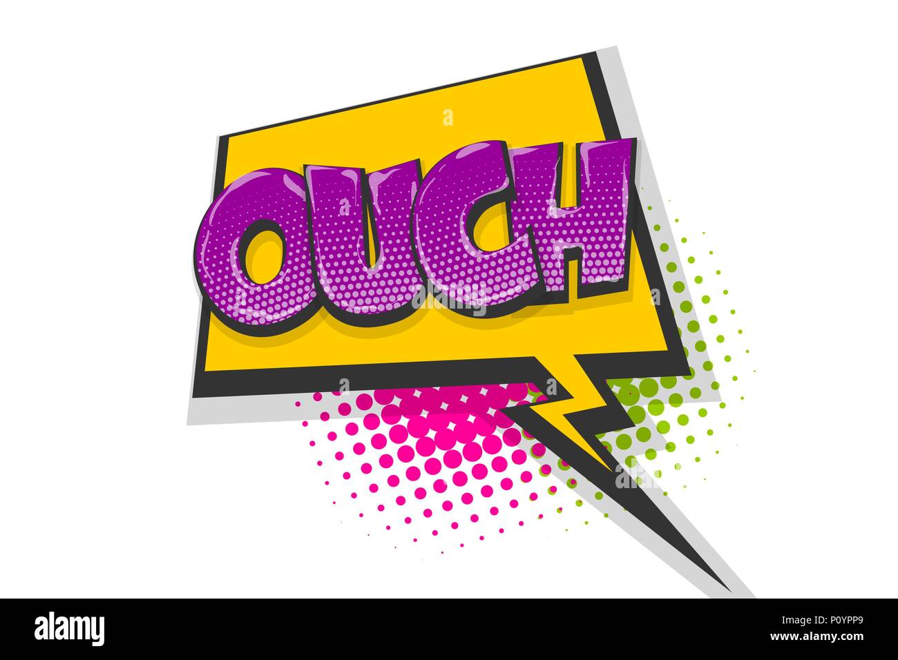 Omg ouch oops pop art comic text speech bubble Stock Vector Image & Art ...