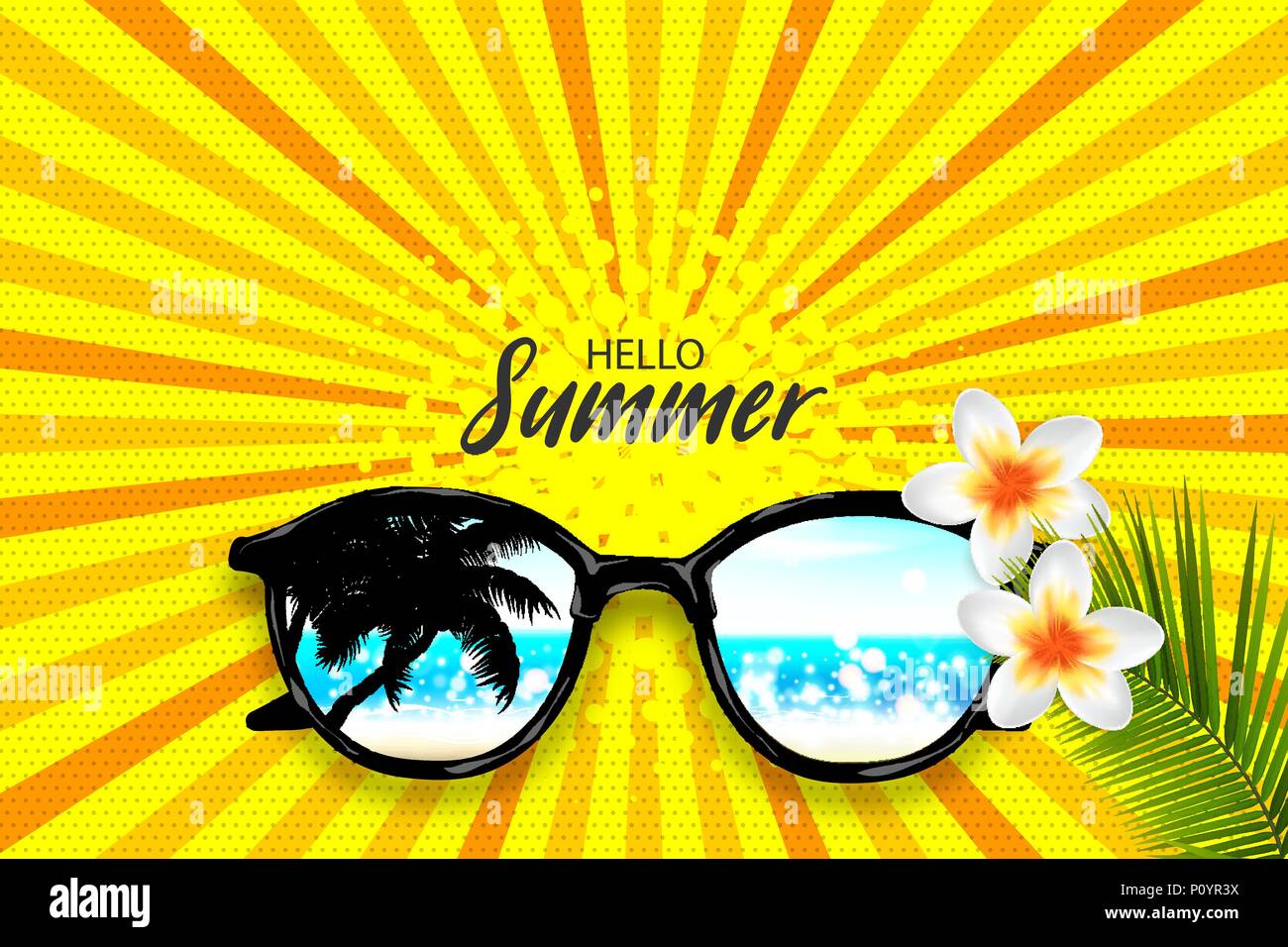 Summer time black line Stock Vector Images - Alamy