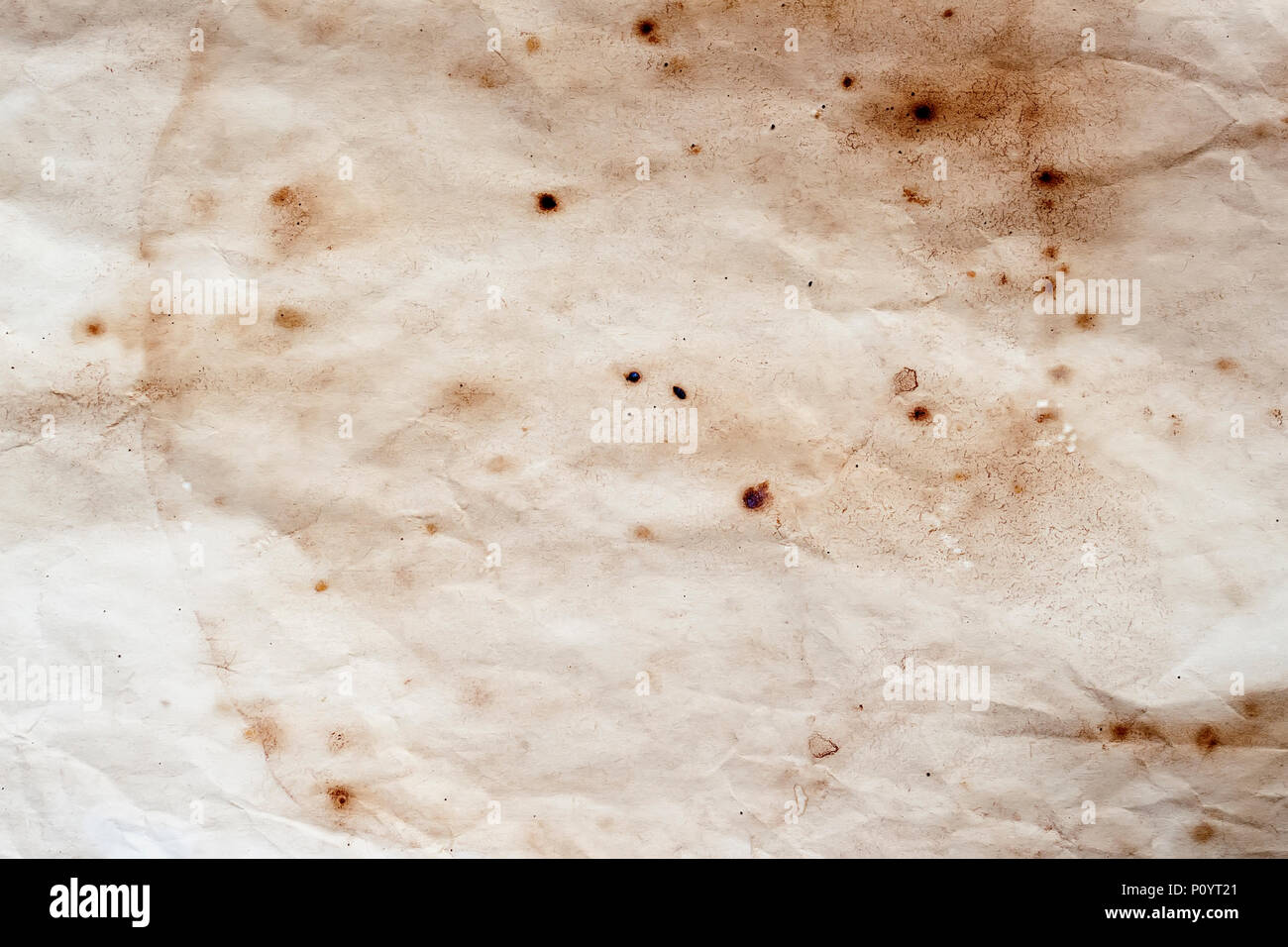 Texture of old paper with dirt stains, spots, wrinkle, grunge vintage ...
