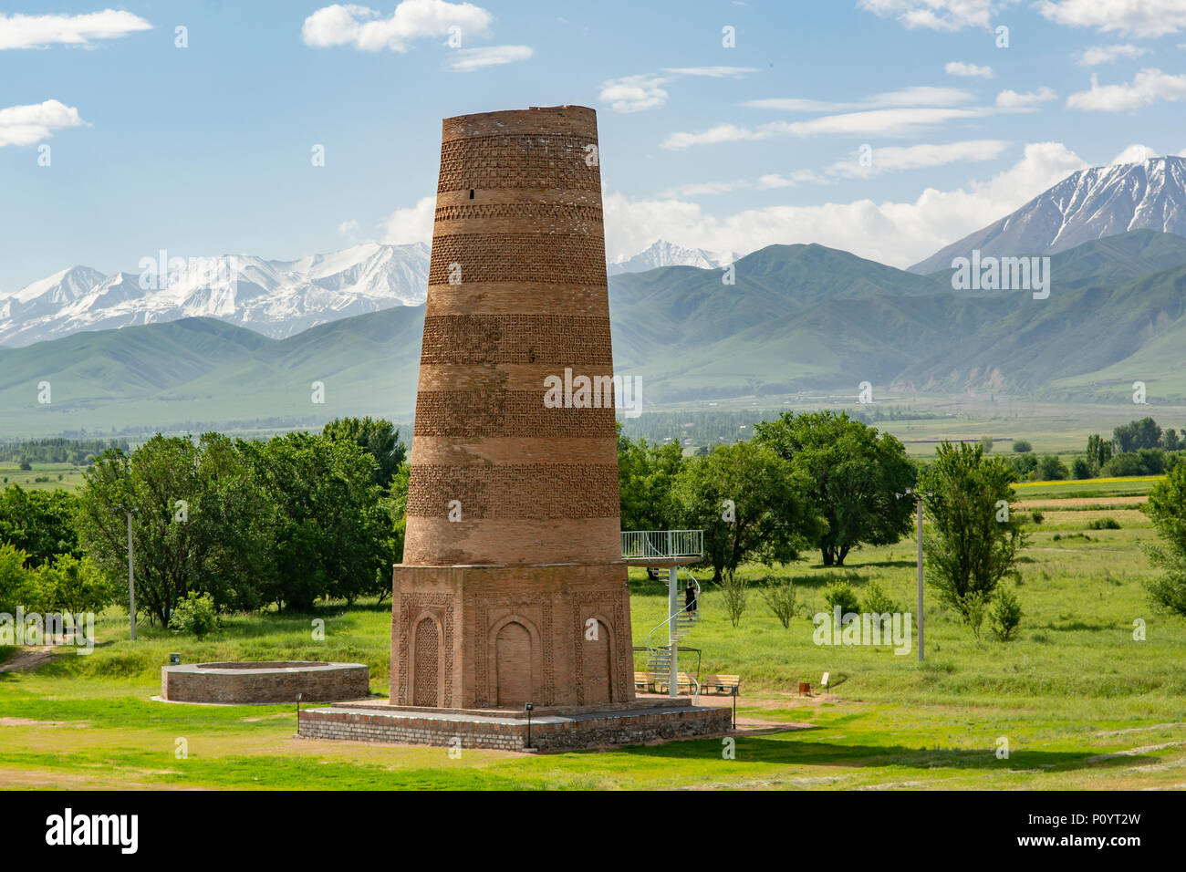 Burana Tower, Tokmok, Kyrgyzstan Stock Photo - Alamy