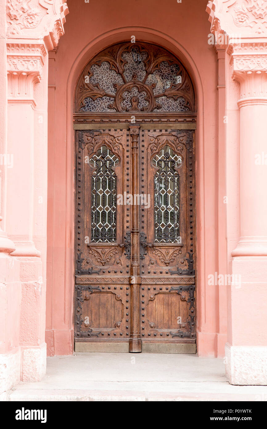 Photo of antique vintage old style wooden door Stock Photo - Alamy