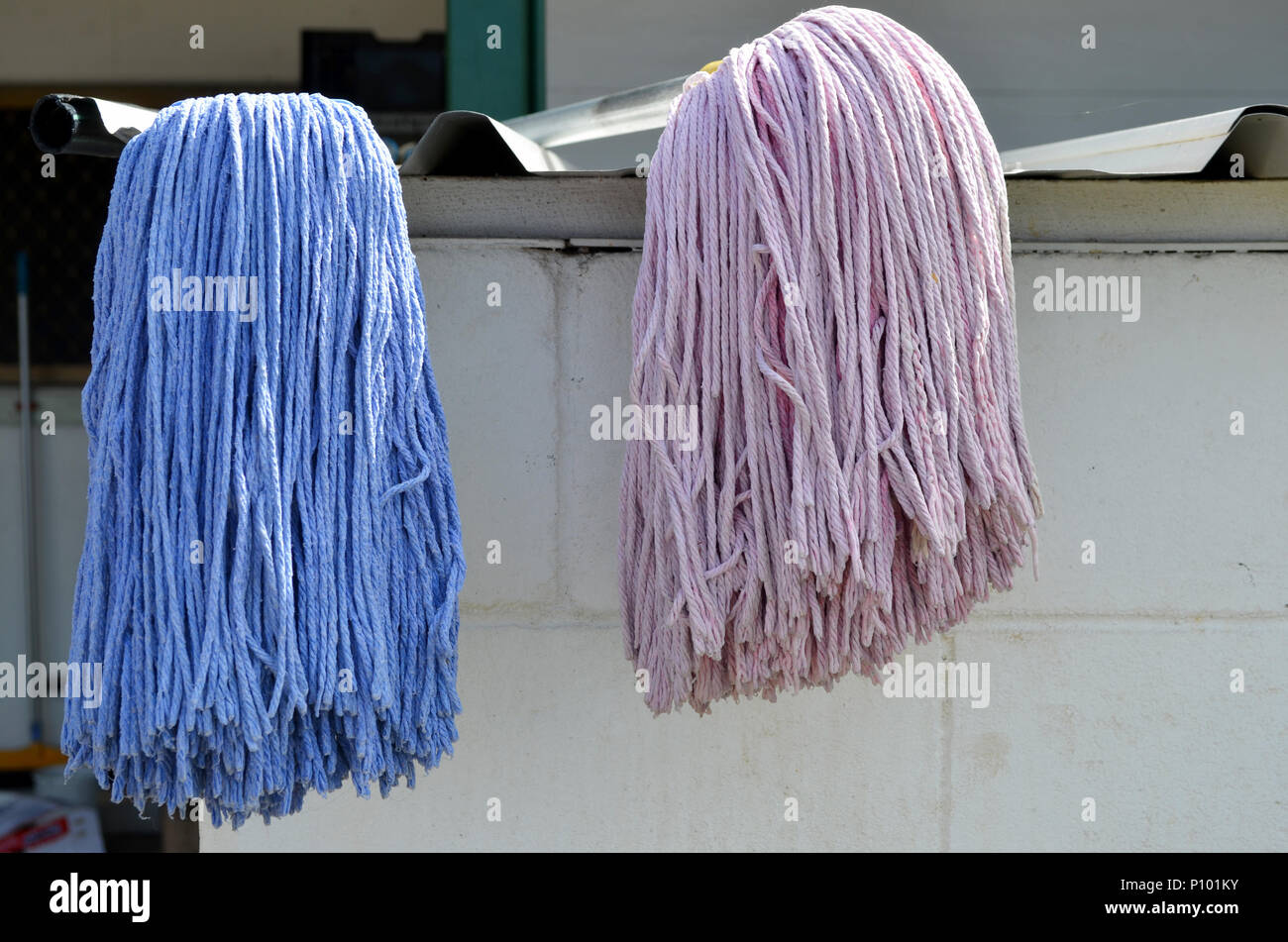 Two mop heads Stock Photo - Alamy