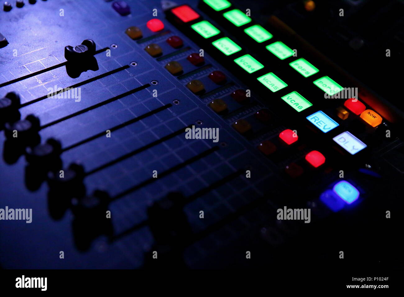 Music mixer during the concert Stock Photo - Alamy