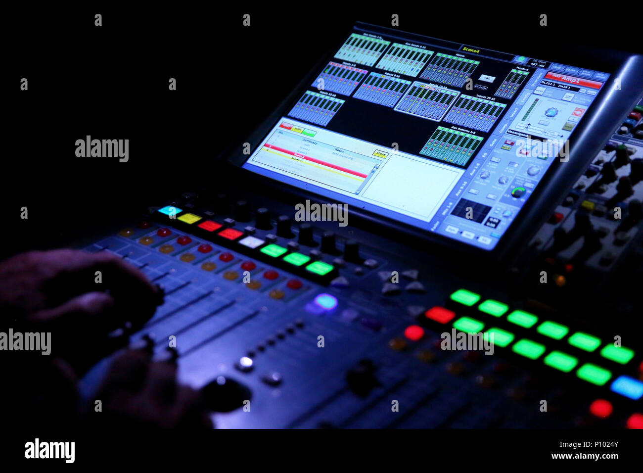 Music mixer during the concert Stock Photo - Alamy