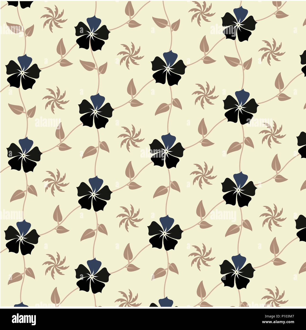 Seamless with flowers pattern, wallpaper Stock Vector Image & Art - Alamy