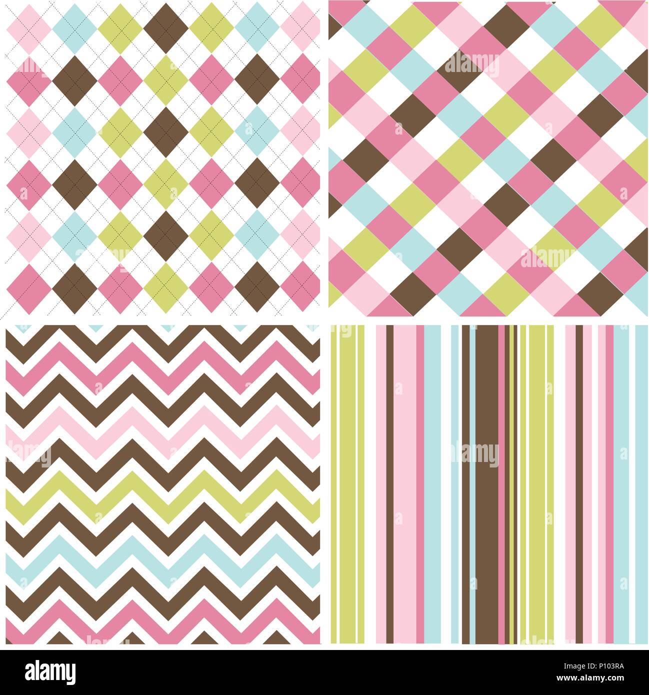 Patterns With Fabric Texture Stock Vector Image And Art Alamy