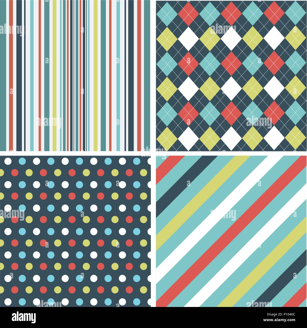 Abstract seamless pattern set Stock Vector Image & Art - Alamy