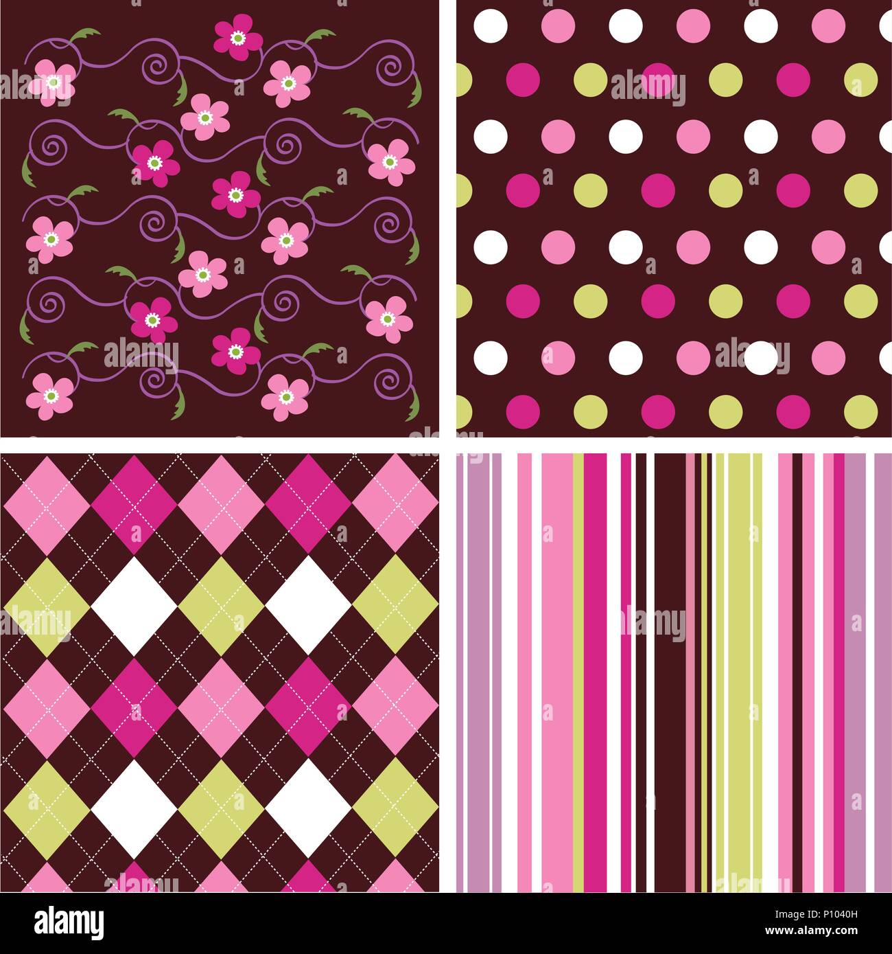 Dark red seamless patterns Stock Vector Images - Alamy