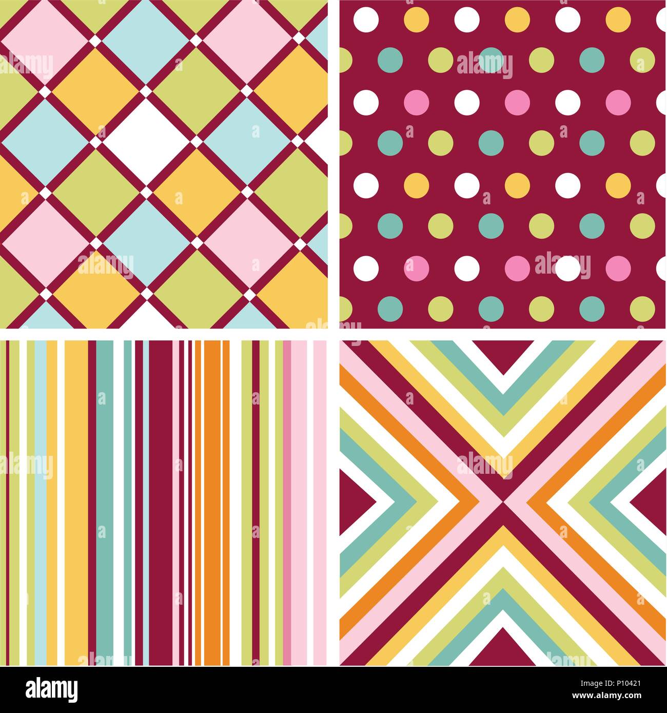 Abstract seamless pattern set Stock Vector Image & Art - Alamy