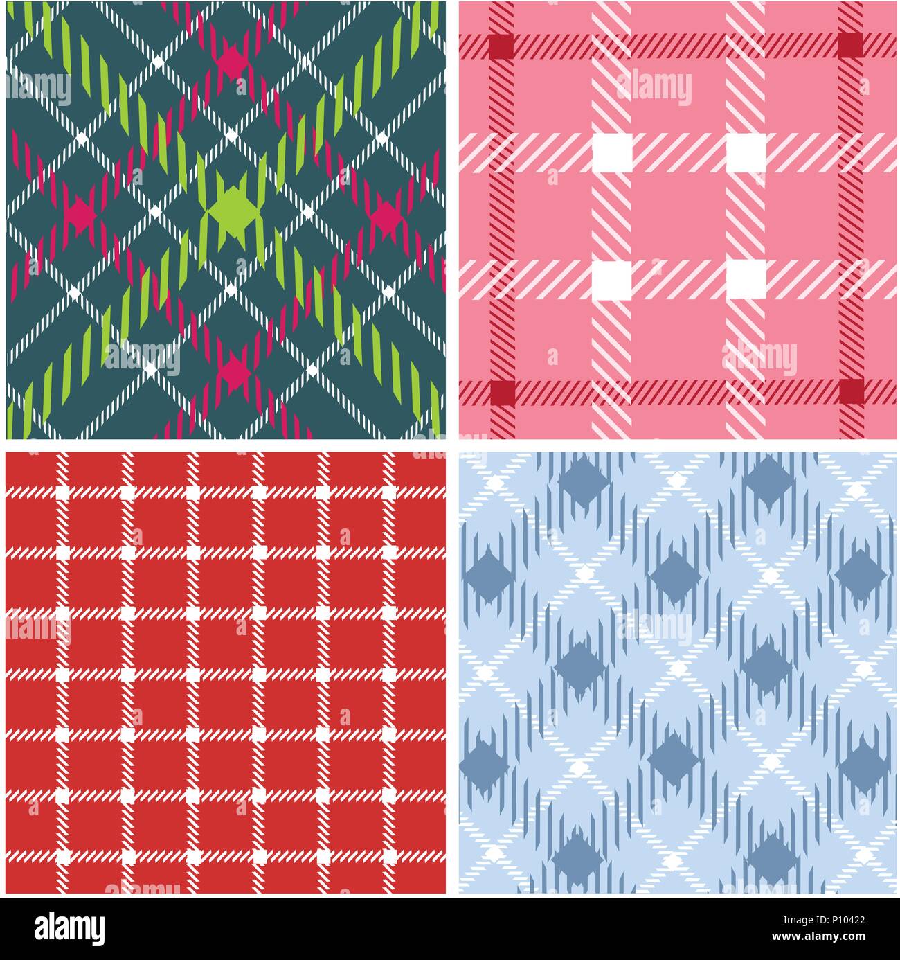 Set of plaid patterns Stock Vector Image & Art - Alamy