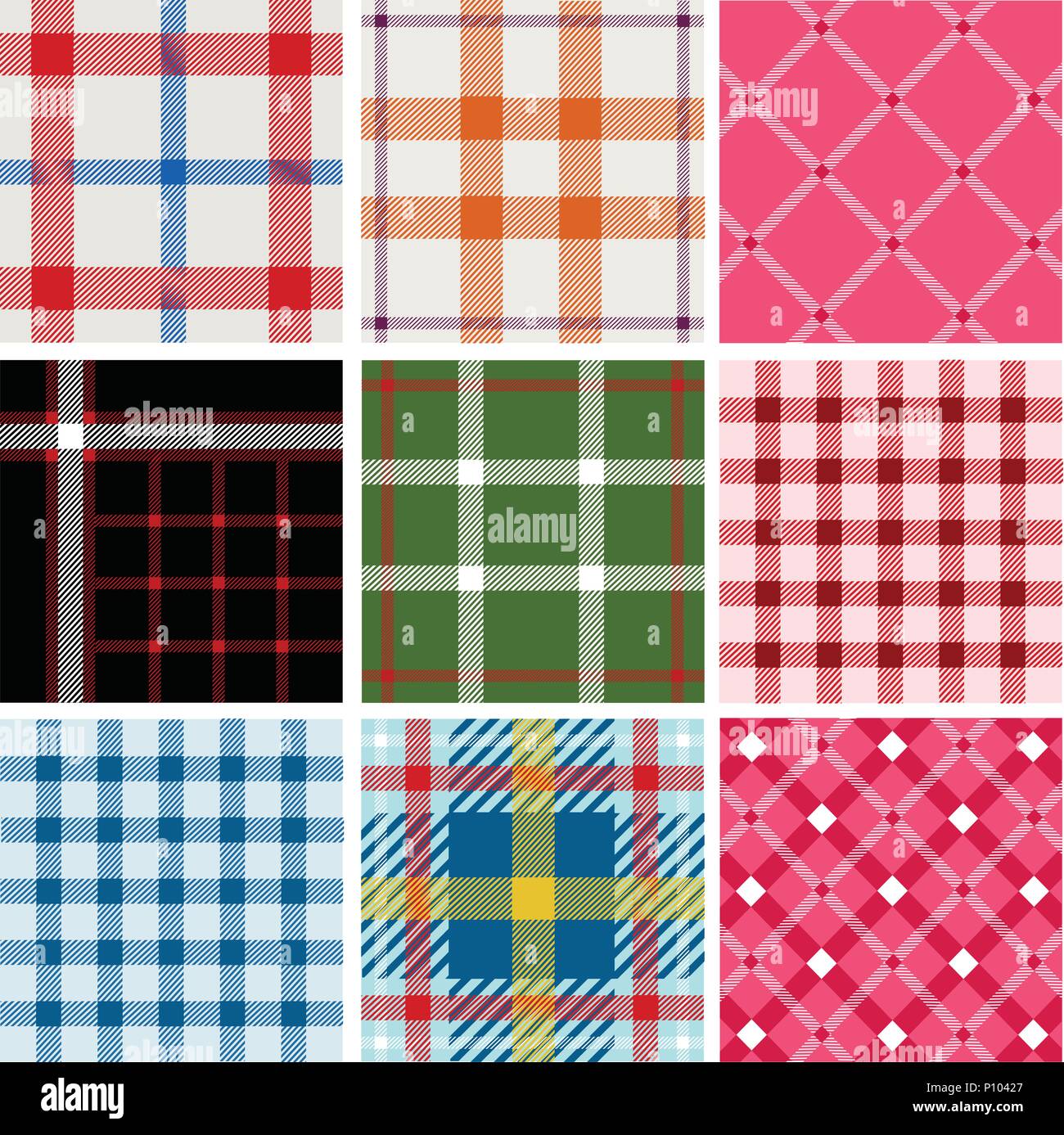 Set of plaid patterns Stock Vector Image & Art - Alamy