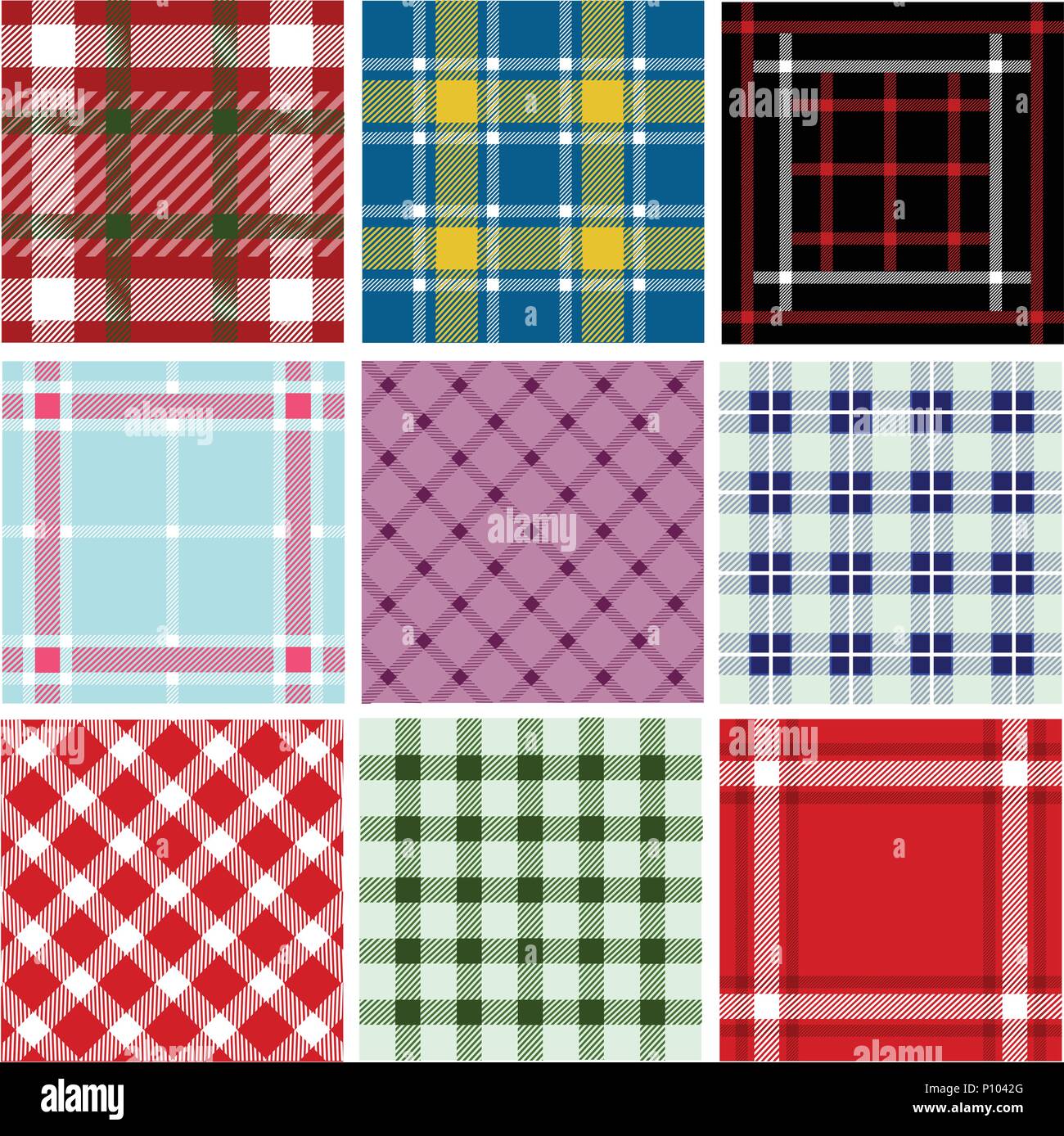 Set of plaid patterns Stock Vector Image & Art - Alamy