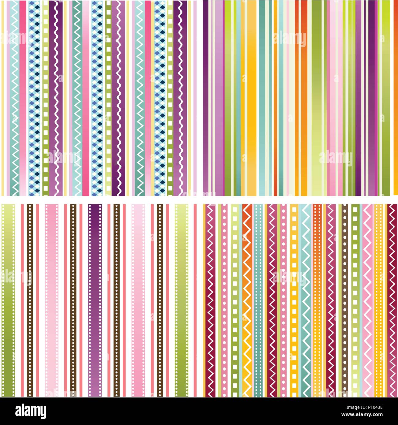 Colorful seamless patterns with fabric texture Stock Vector Image & Art ...