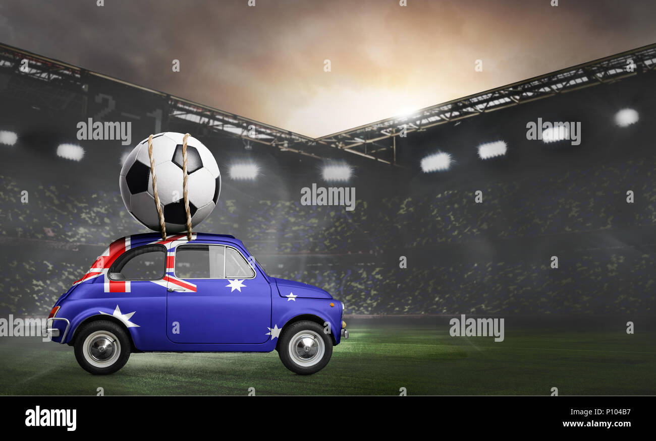 Australia car on football stadium Stock Photo - Alamy