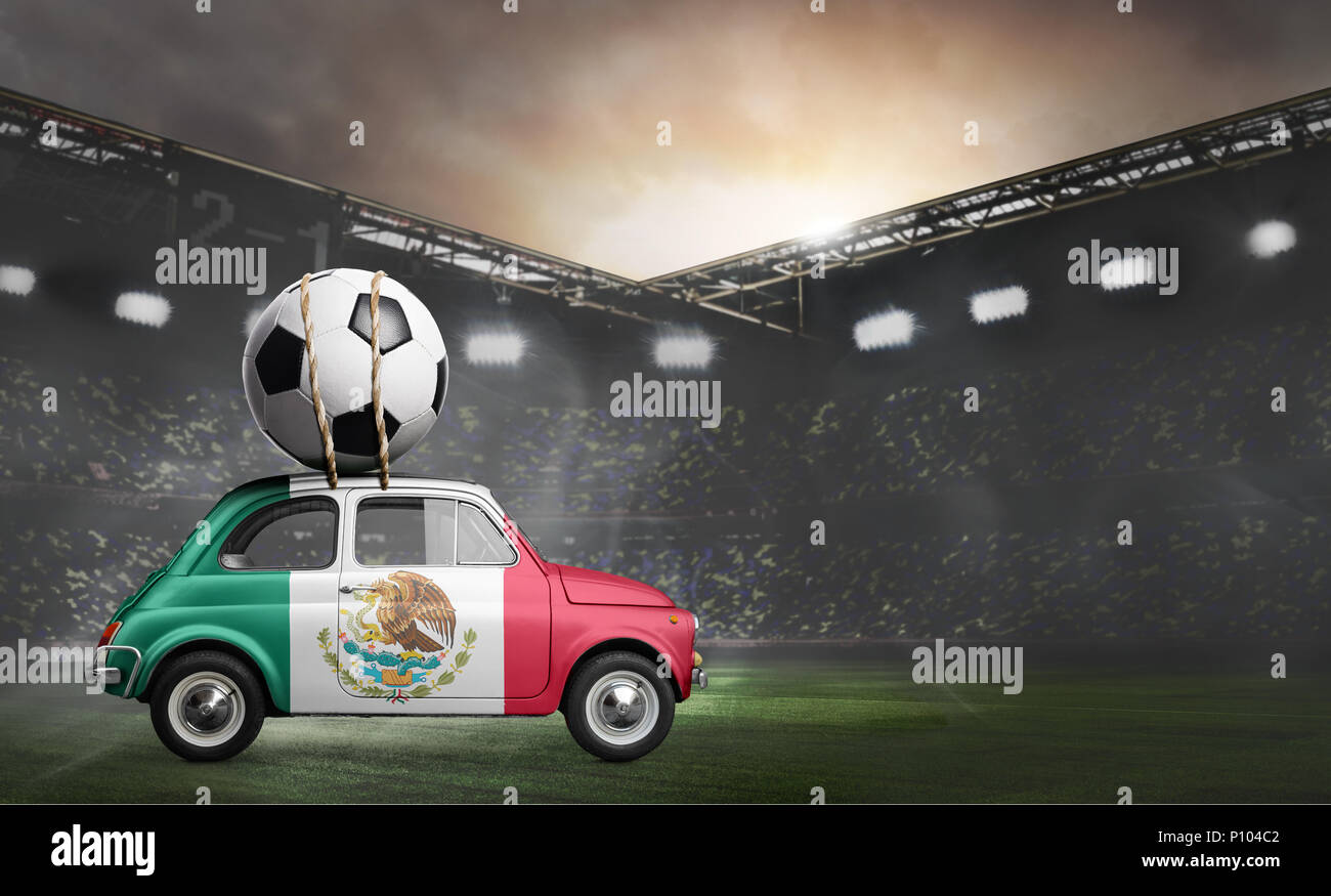 Mexico car on football stadium Stock Photo - Alamy