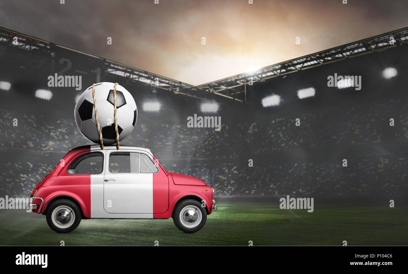 Peru car on football stadium Stock Photo - Alamy
