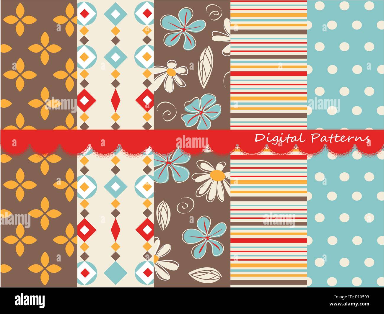 seamless patterns with fabric texture Stock Vector Image & Art - Alamy
