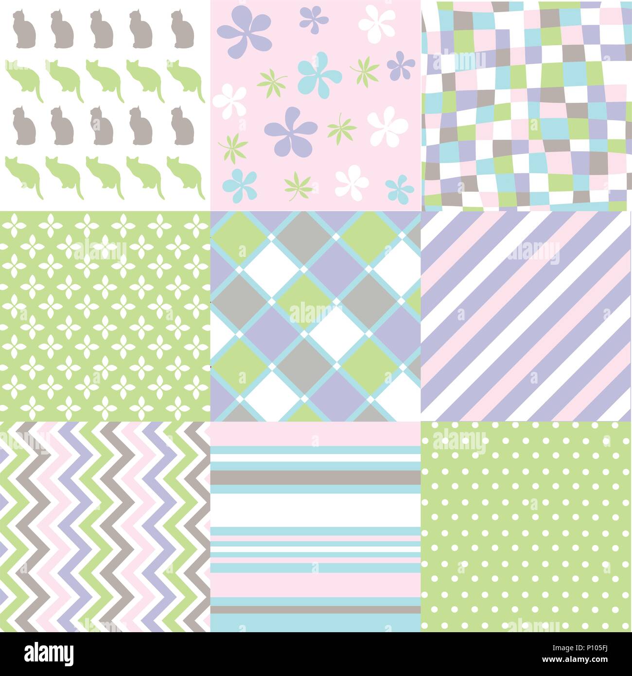 Seamless patterns with fabric texture Stock Vector Image & Art - Alamy