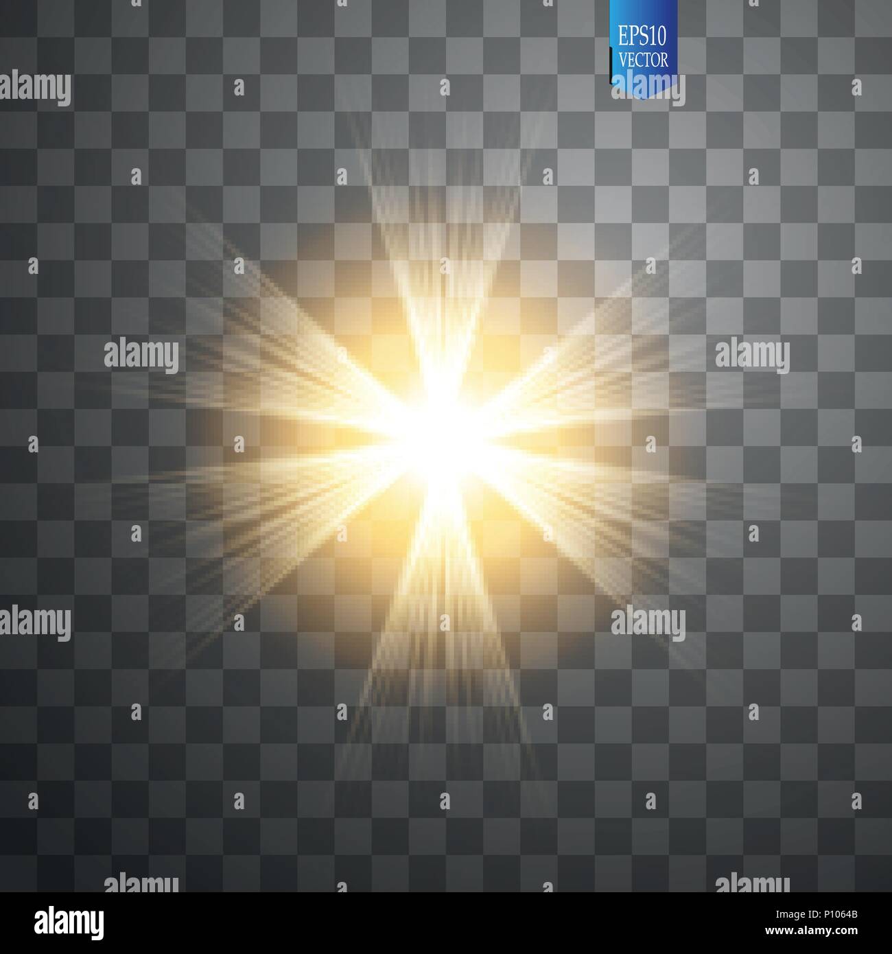 Sun isolated on transparent background. Vector illustration Stock ...