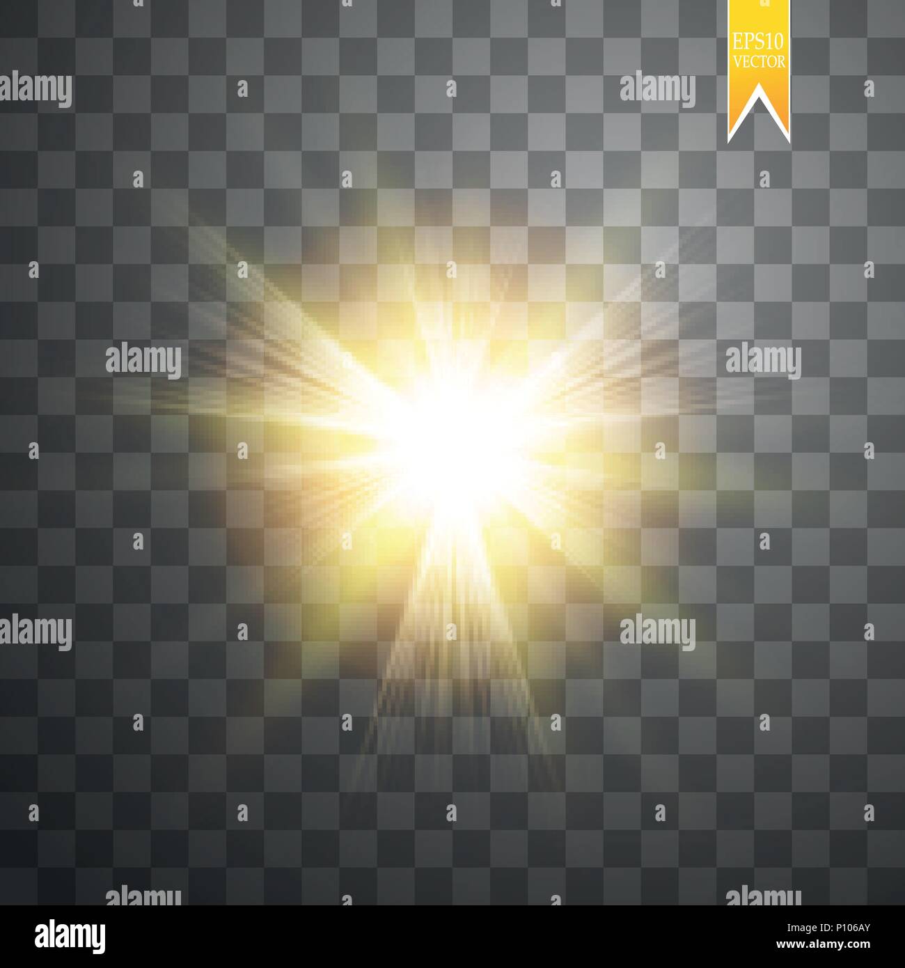 Sun isolated on transparent background. Vector illustration Stock ...