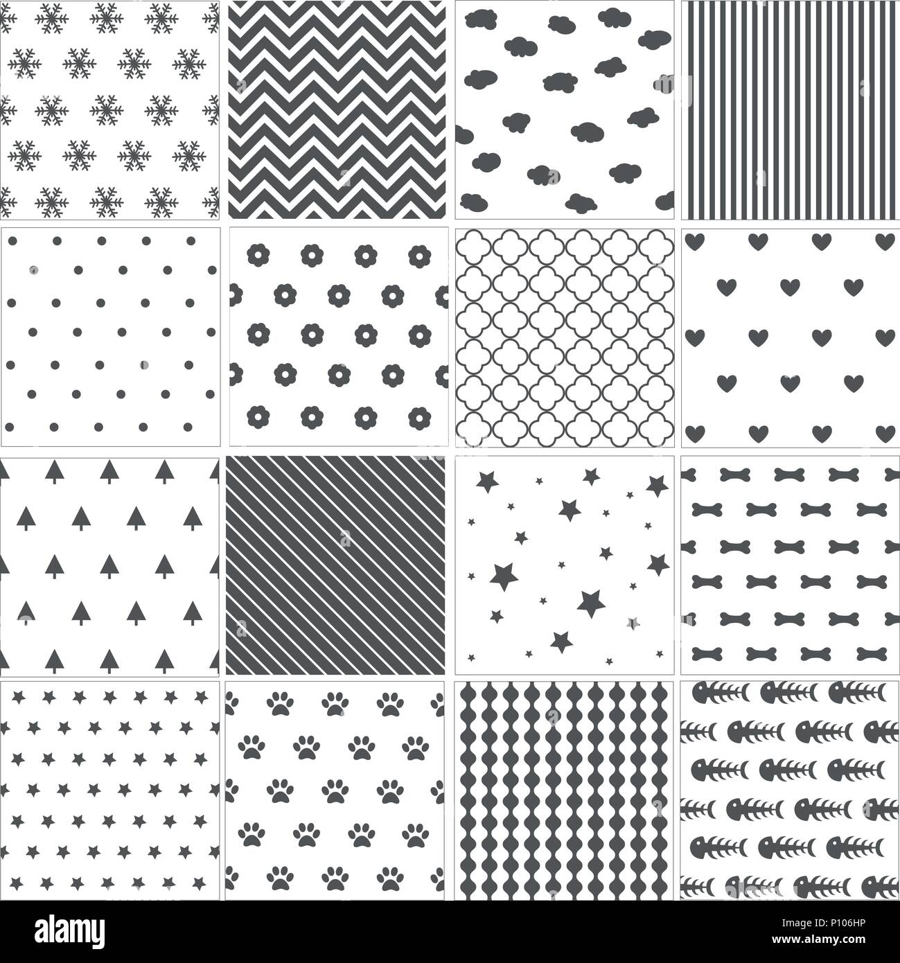 Set of seamless patterns Stock Vector Image & Art - Alamy