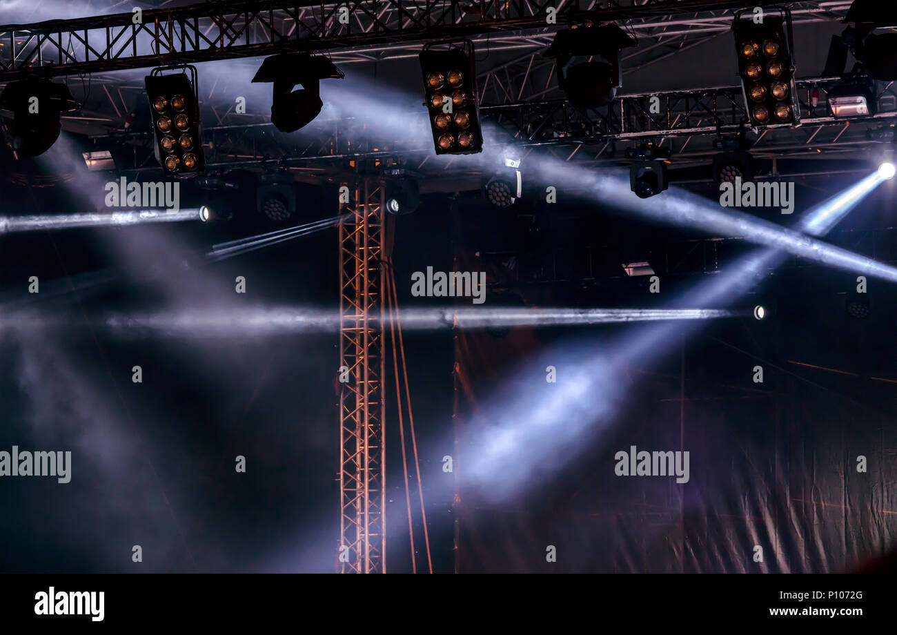 Stage spotlight with laser rays hi-res stock photography and images - Alamy