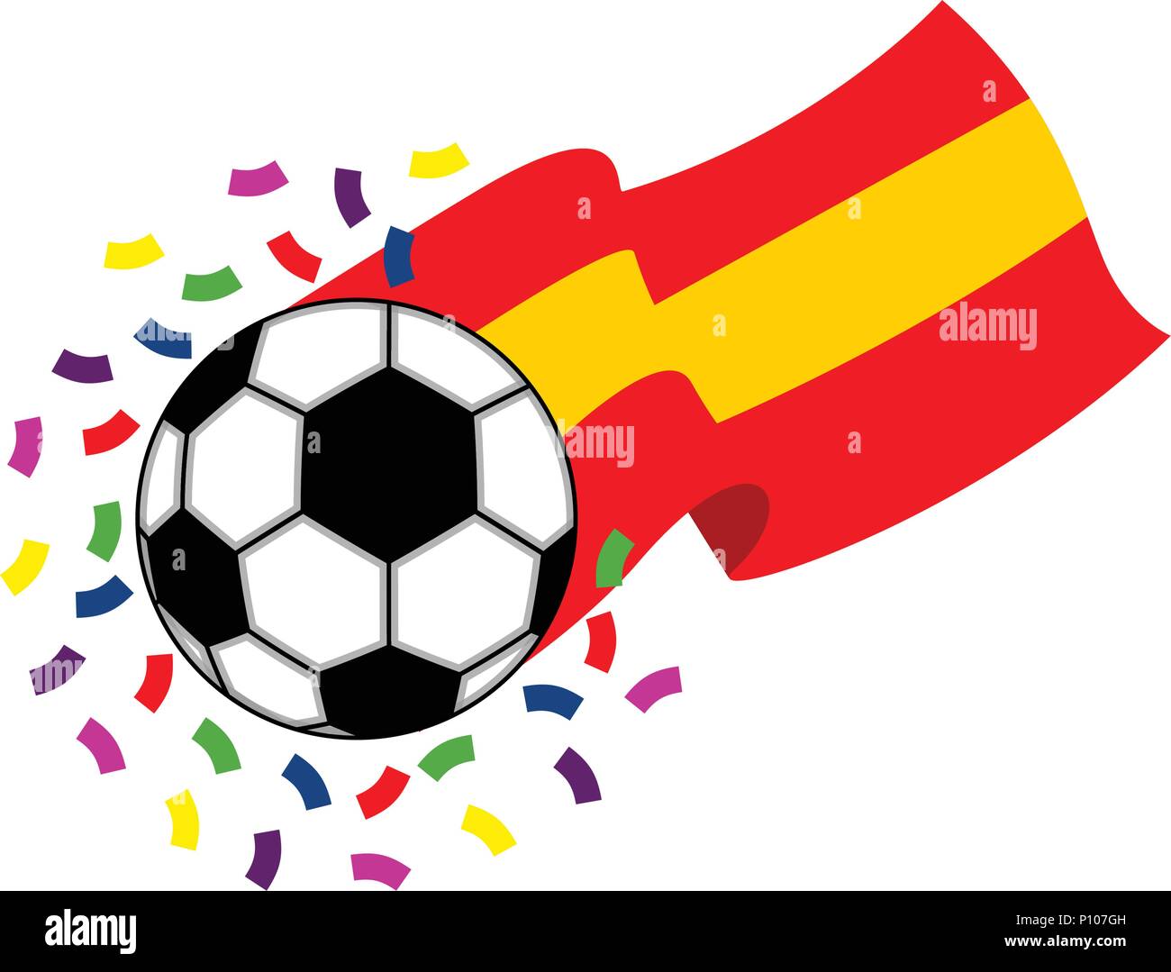 Soccer football ball spain flag Stock Vector Images - Alamy
