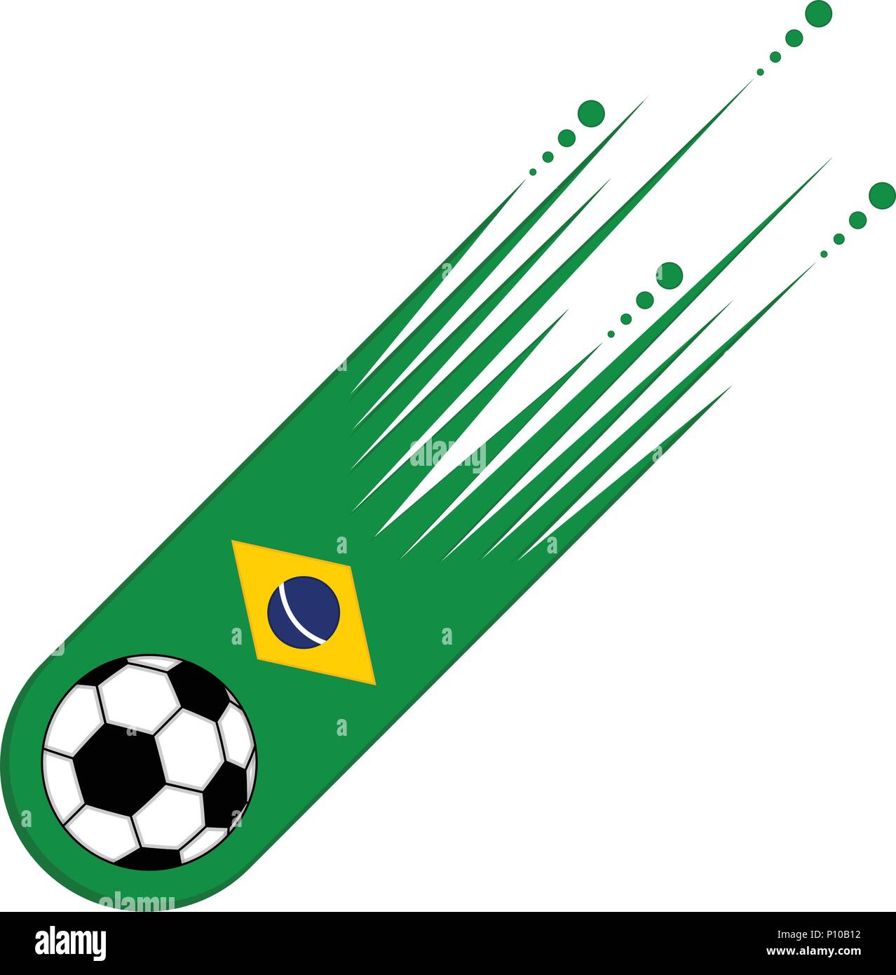 Soccer ball with the flag of Brazil Stock Vector Image & Art - Alamy