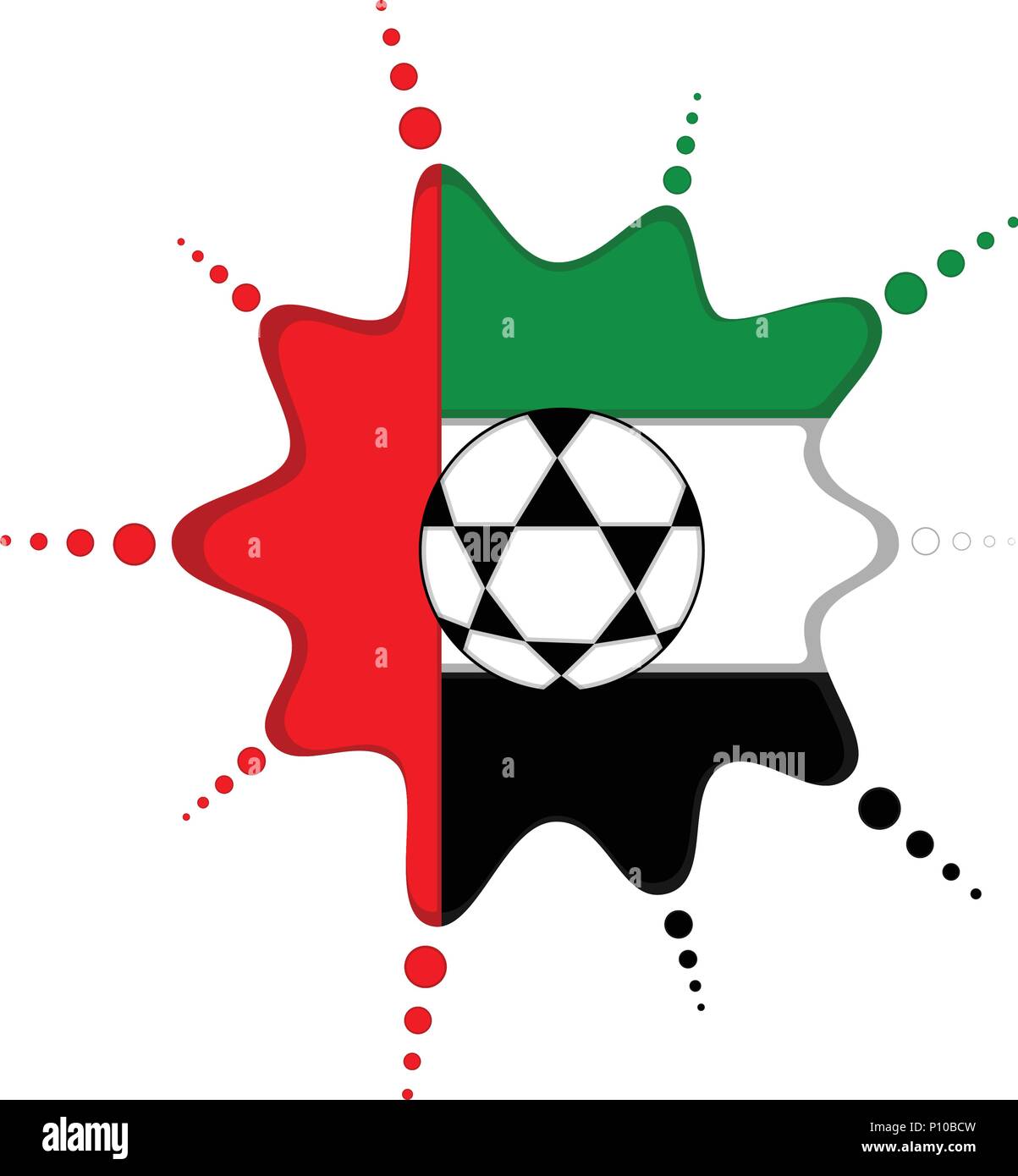 Football uae flag Stock Vector Images - Alamy