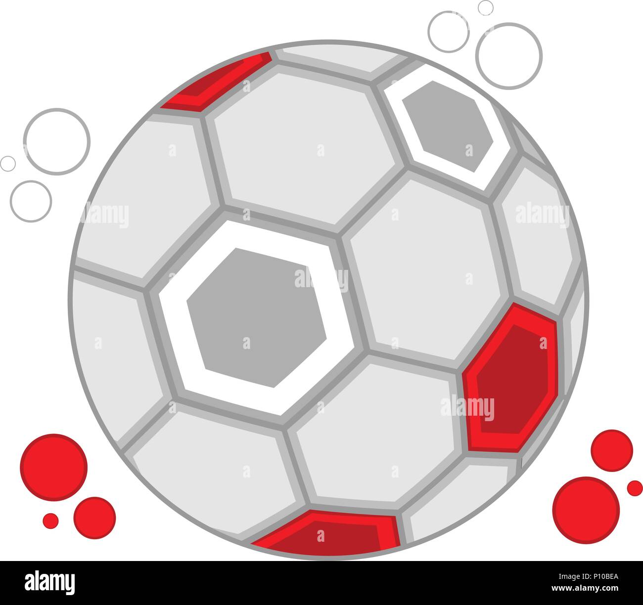 Soccer ball with the colors of Poland. Vector illustration design Stock ...