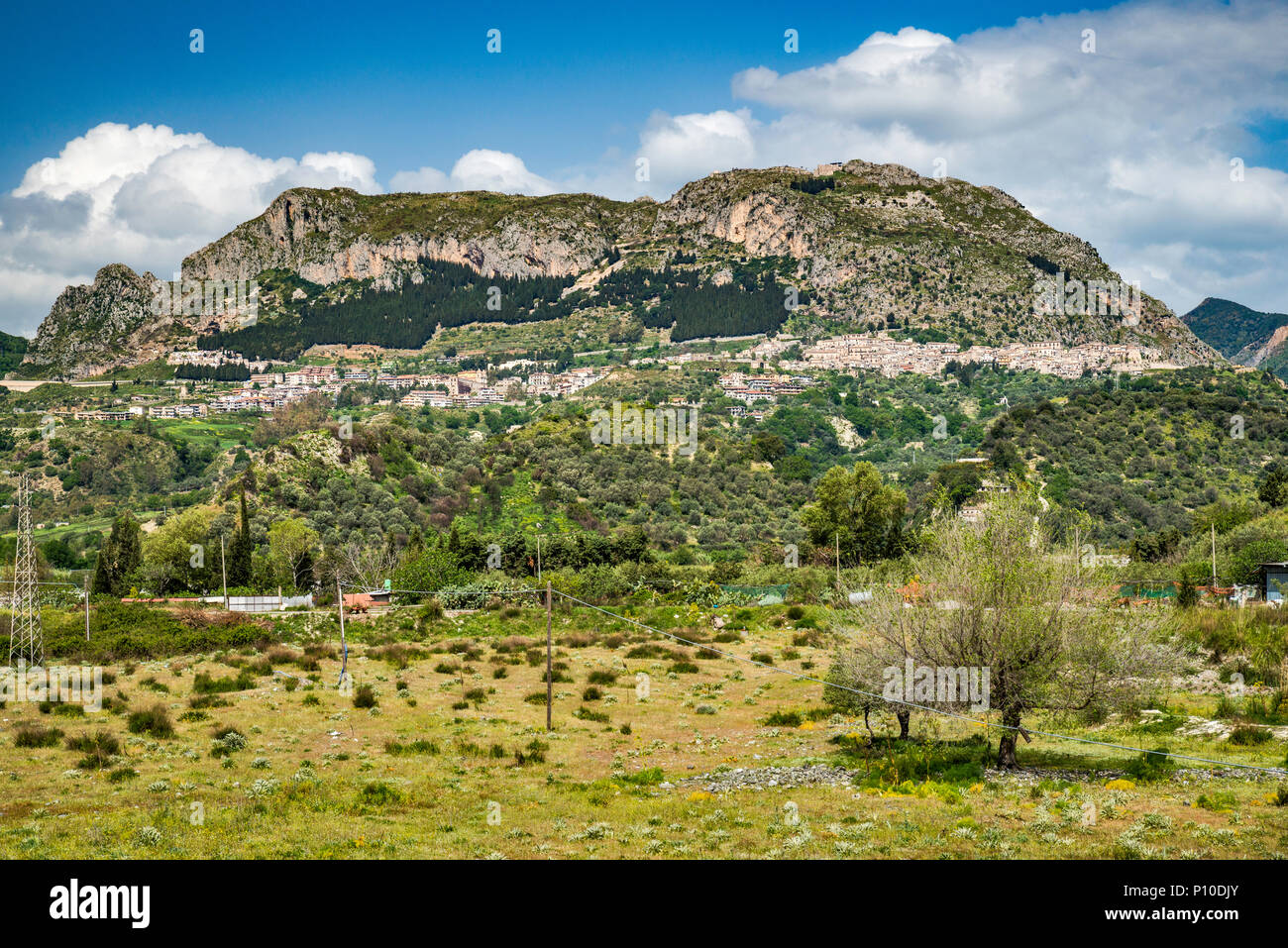 Hill town of Stilo, Bosco di Stilo mountain range, Calabria, Italy ...