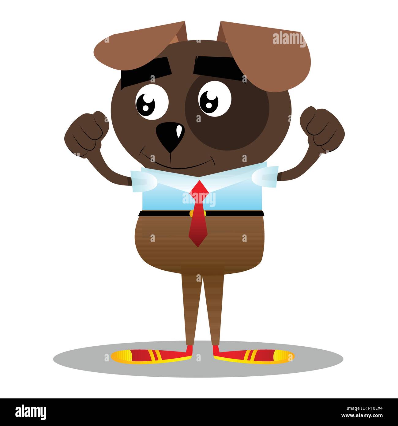 Cartoon illustrated happy business dog Stock Vector Image & Art - Alamy