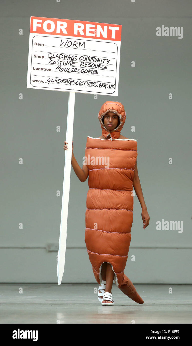 A model on the Rottingdean Bazaar catwalk during the MAN show at London ...